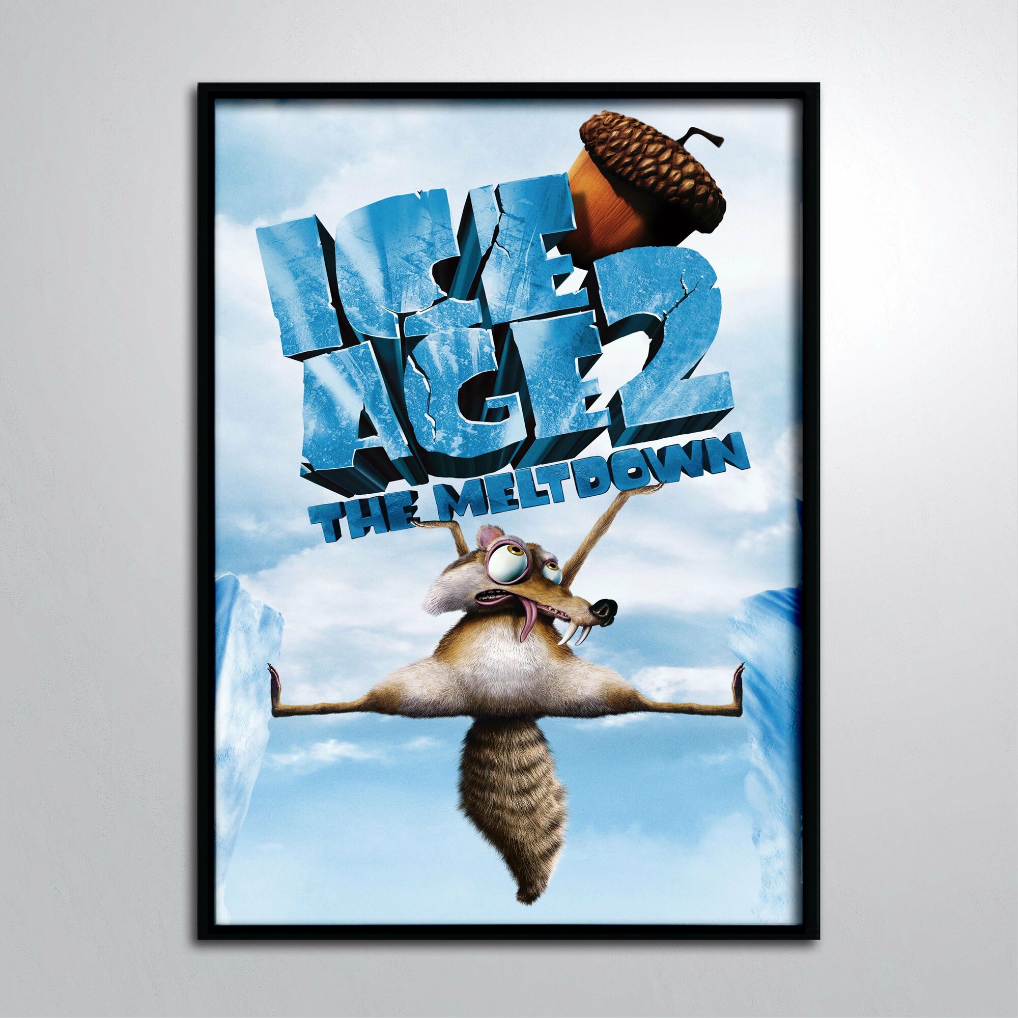 Постер в раме/Ледниковый период 2 Глобальное потепление Белка и Желудь Ice Age The Meltdown