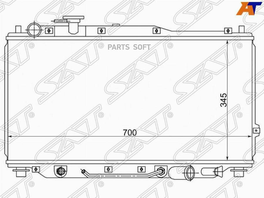 Радиатор Kia Spectra 00-11 / Sephia 98-04 SAT SG-KI0001 | цена за 1 шт