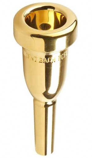 Cornet mouthpiece bach mega tone 3c k3493cgp - gilded cornet mouthpiece with doubled weight and slightly wider throat for more powerful and dark sound. medium cup. inner cup diameter 16.30 mm