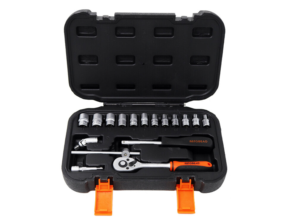 Набор торцевых головок АвтоDело 1/4" DR 17 предметов