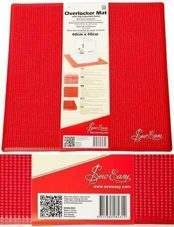 Мат для оверлока (40 х 40 см) Нemline ER906. RED