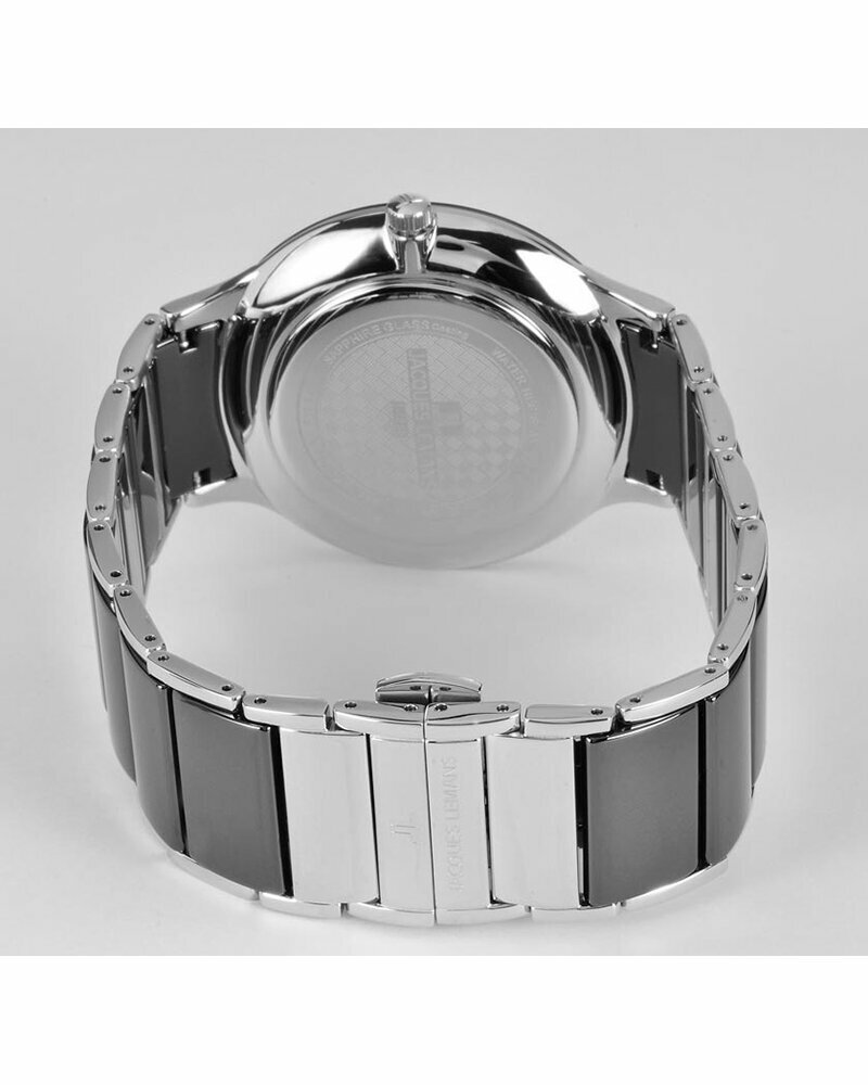 Наручные часы JACQUES LEMANS High Tech Ceramic, черный/серебряный — фото 1