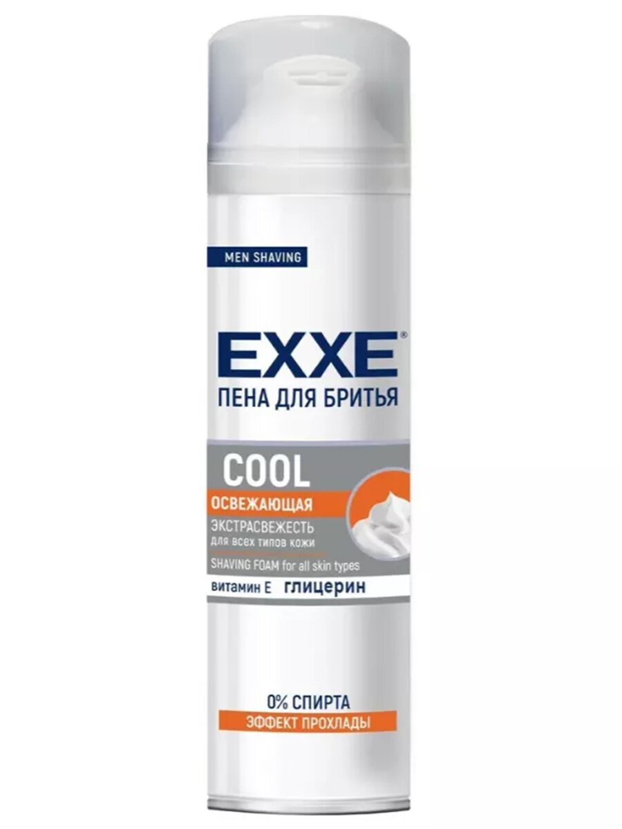 Пена для бритья для мужчин EXXE освежающая "Cool" с витамином Е 200мл