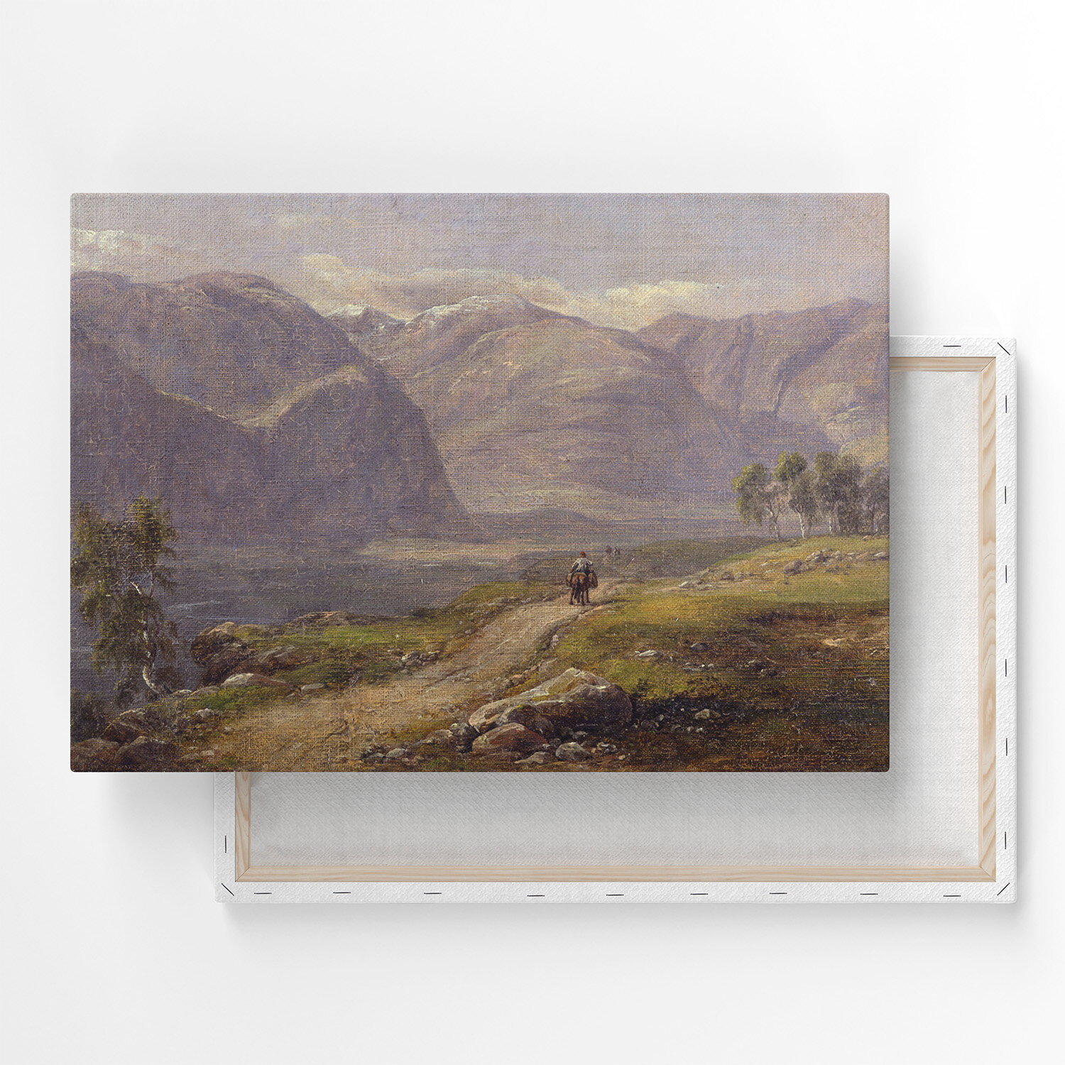 Картина на холсте, репродукция / Юхан Кристиан Даль - Mountains at Laerdalen / Размер 60 x 80 см