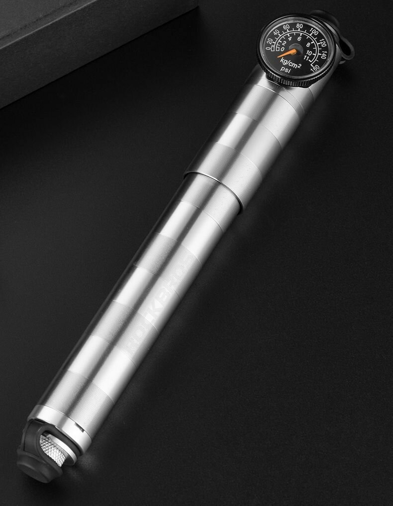 Насос ручной ROCKBROS со шлангом, с манометром, 160 PSI