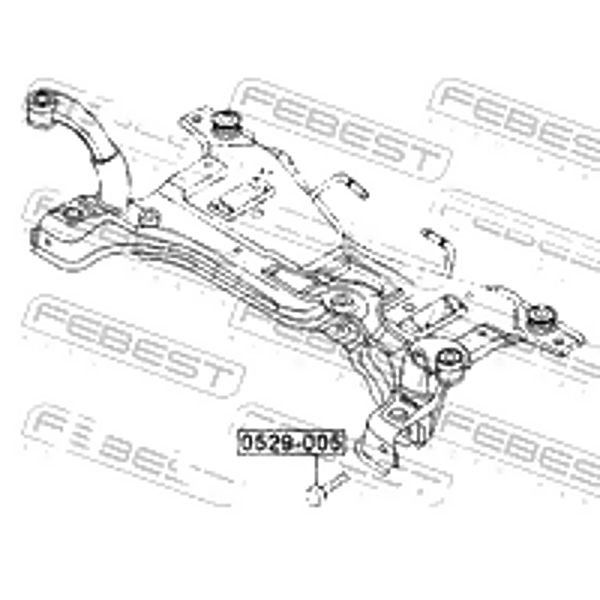 FEBEST 0529-005 болт с эксцентриком регулировочный\ Mazda (Мазда) 3 03