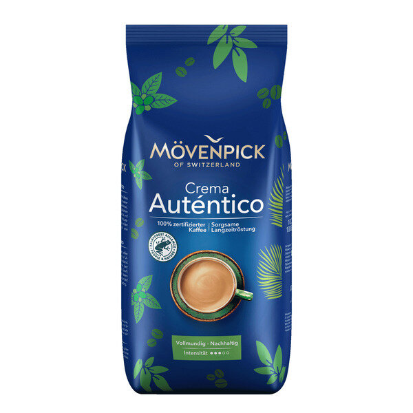 Кофе в зернах "Movenpick" Crema Autentico, средней обжарки, сливки, классический вкус, 1кг
