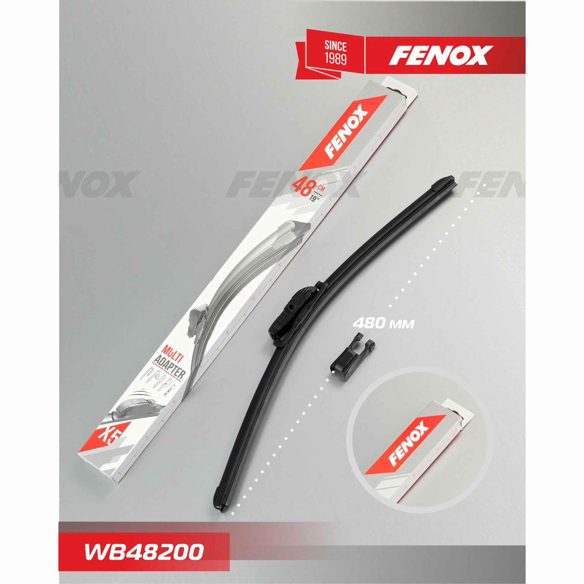 Щетка стеклоочистителя 480 мм (бескаркасная) FENOX