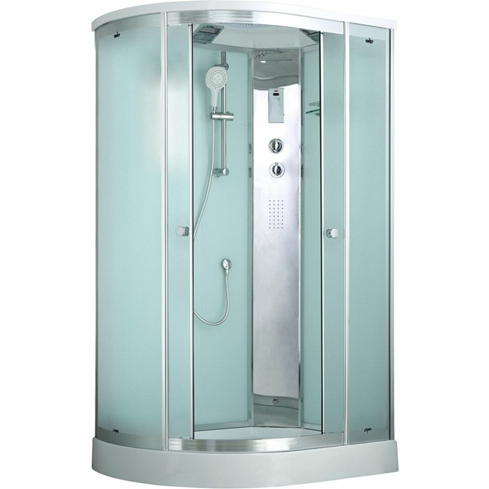 Душевая кабина Timo (Тимо) Comfort T-8802RF Fabric Glass цвет профиля хром, стекло матовое 6 мм 120х220х85 см