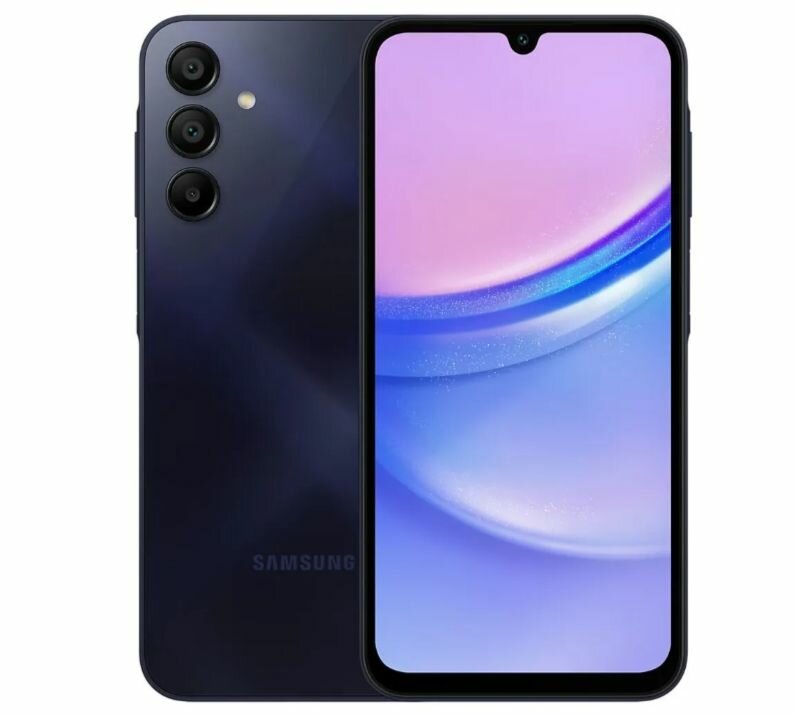 Смартфон Samsung Galaxy A15 6/128Gb 6.5" Blue black (SM-A155)/ Темно синий