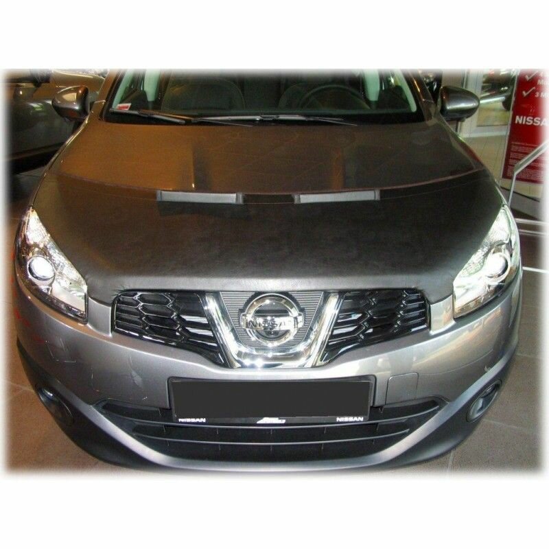 Дефлектор капота Кожаный для NISSAN QASHQAI 1 2006 - 2010 J10 (Ниссан Кашкай)