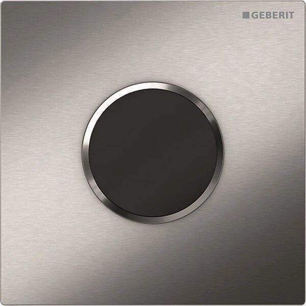 Система электронного управления смывом писсуара, питание от батарей, защитная крышка типа 10 Geberit нержавеющая сталь 116.035. SN.1