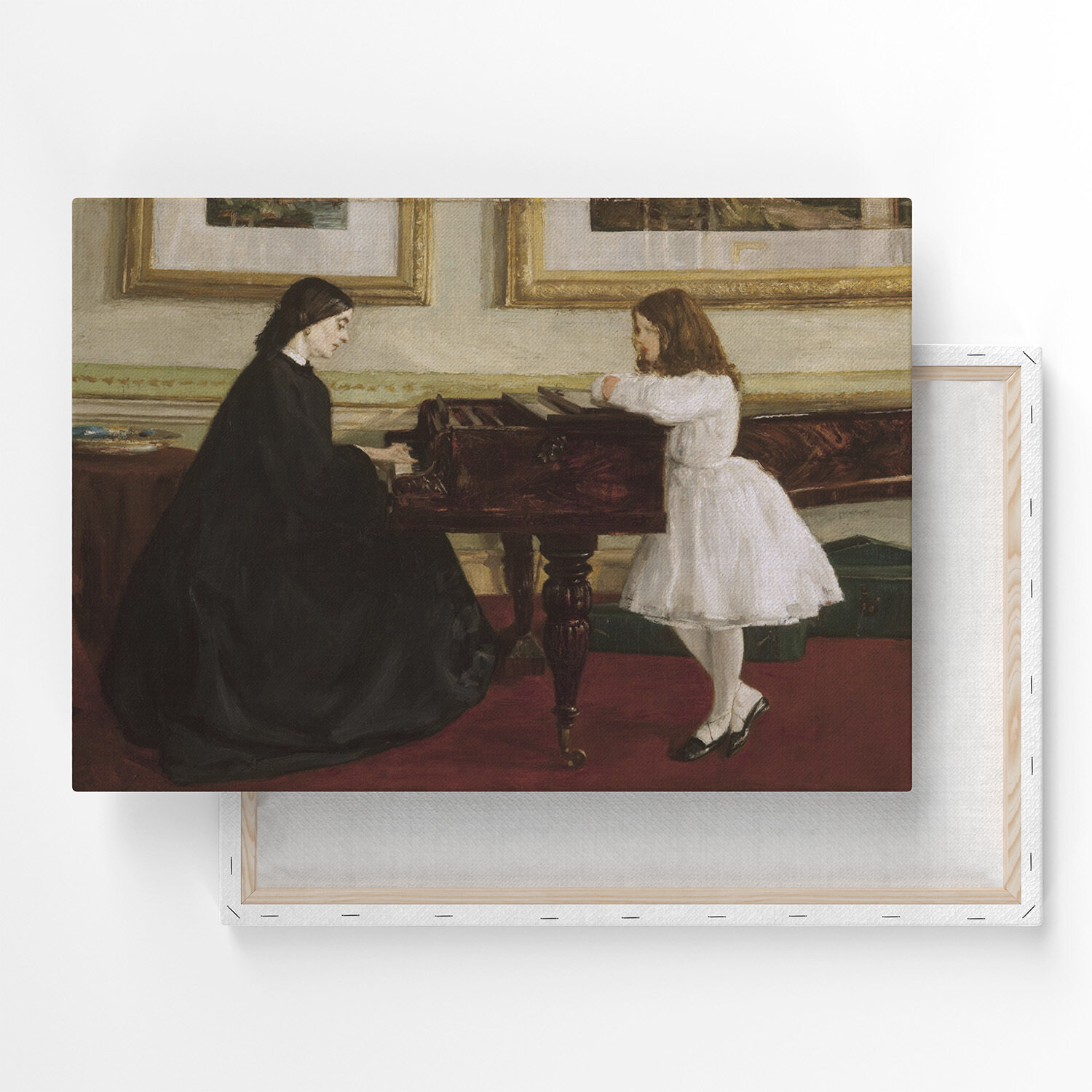 Картина на холсте, репродукция / James Whistler - At the Piano / Джеймс Уистлер / Размер 30 x 40 см