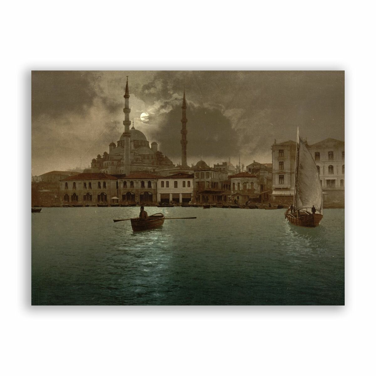 Постер, плакат на бумаге / Yeni-Djama, by moonlight, Constantinople, Turkey / Размер 30 x 40 см