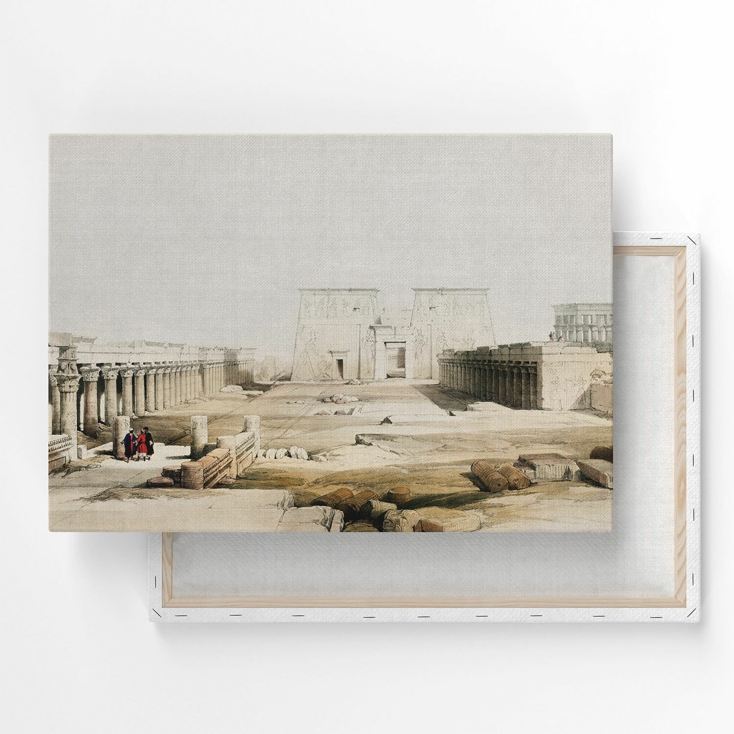Картина на холсте, репродукция / Дэвид Робертс - Grand approach to the Temple / Размер 40 x 53 см