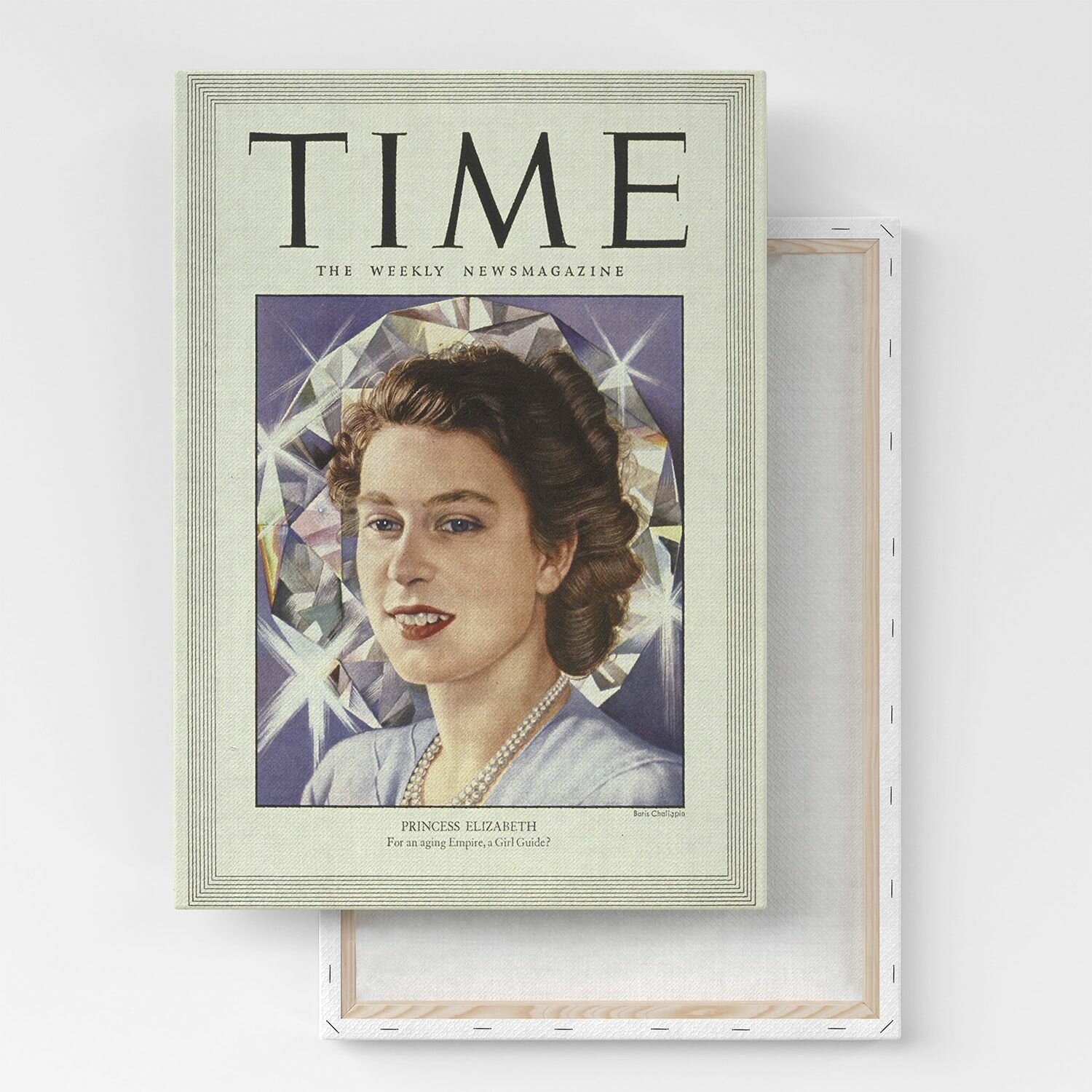 Картина на холсте, репродукция / Queen Elizabeth II - Time The 40S / Размер 30 x 40 см