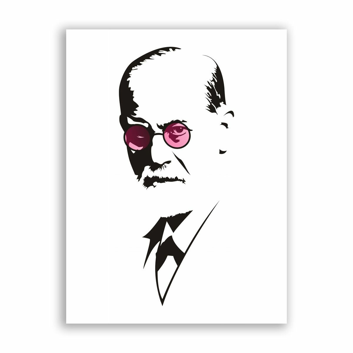 Постер, плакат на бумаге / Зигмунд Фрейд / Размер 40 x 53 см