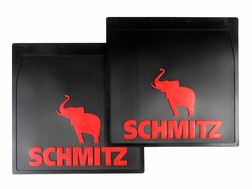 Брызговики на Полуприцеп SCHMITZ 400*400 мм (красная надпись)