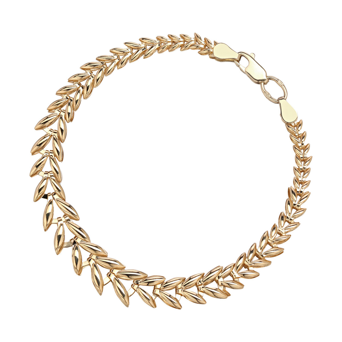 Браслет, желтое золото, 585 проба