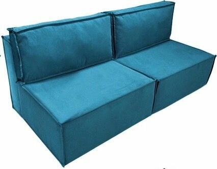 Диван MF-SOFA "Лофт Мини", антивандальный велюр, еврокнижка, ящик для белья
