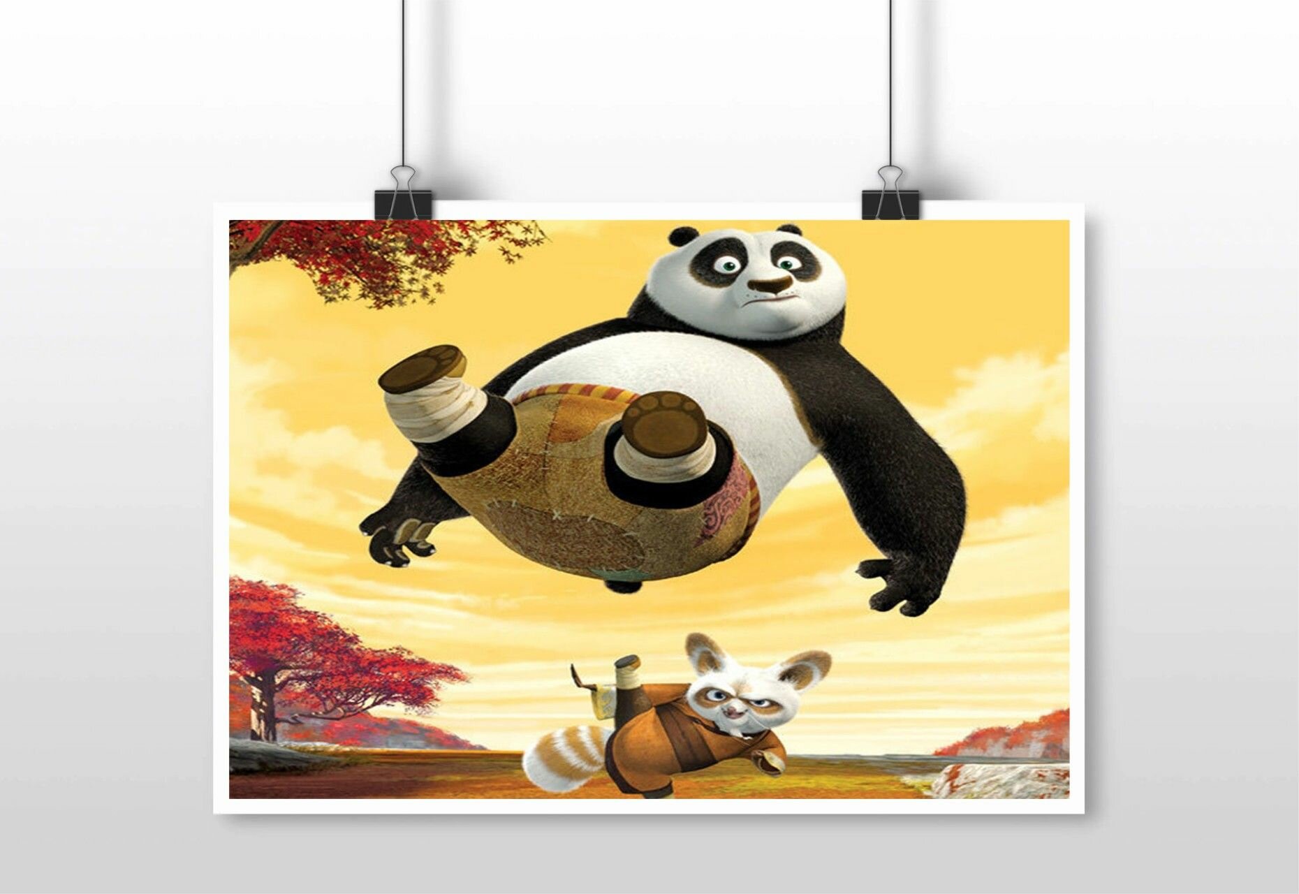 Плакат формата А4 с принтом "Кунг-фу Панда"