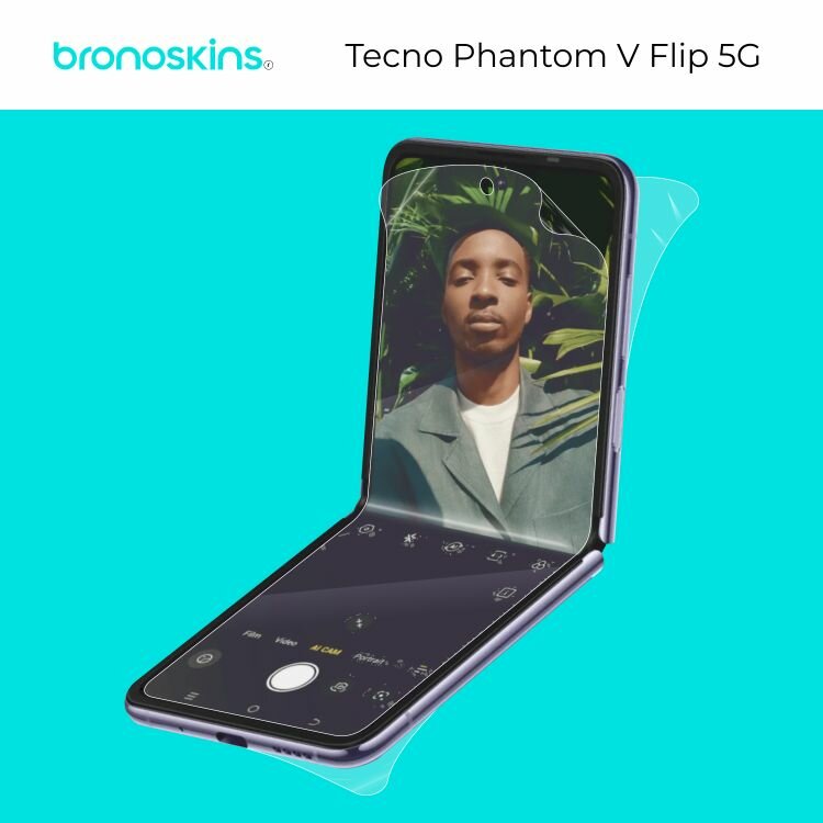 Матовая, Защитная пленка на внутренний экран Tecno Phantom V Flip 5G
