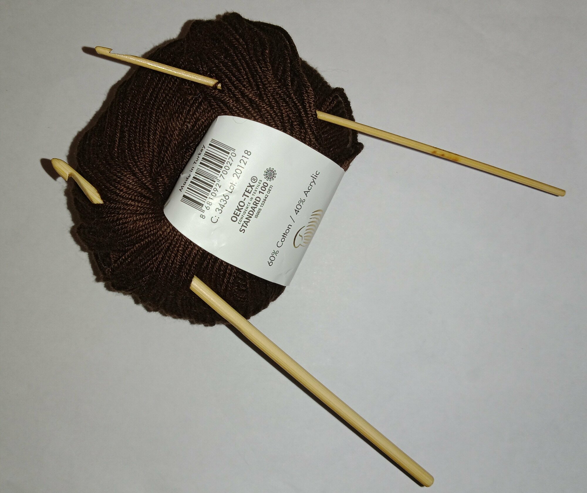 Набор крючков для вязания 2 шт, 2 мм и 4 мм