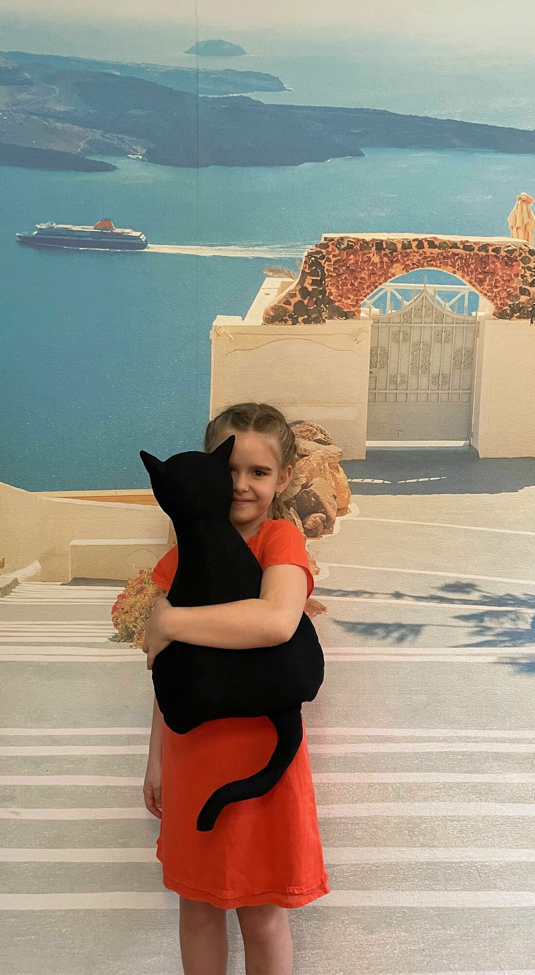 Декоративная подушка в виде кота