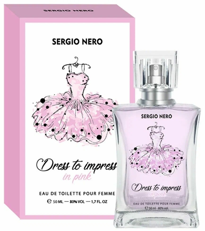 Туалетная вода Sergio Nero "Dress to Impress In Pink", женская, 50мл