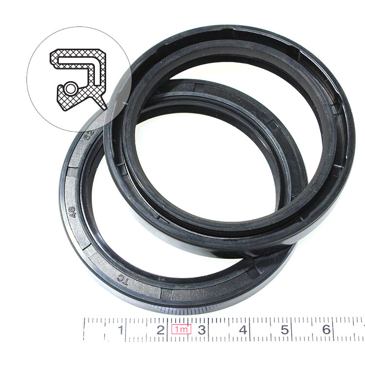 Манжета армированная (Сальник) 48х62х8 (тип 2 / TC) 70NBR (упаковка 2 шт.)