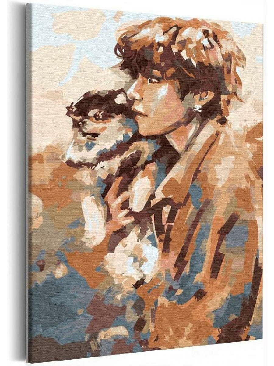 BTS Ви и Ёнтан Арт Bangtan Boys K-pop Раскраска картина по номерам на холсте 40х60