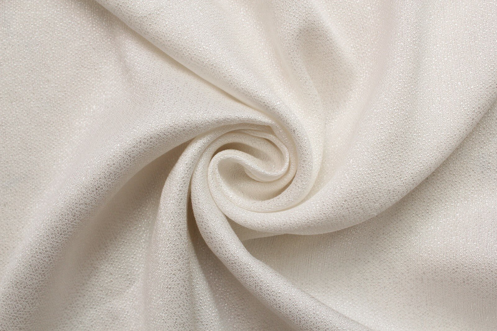 Ткань Креп-вискоза молочно-белая, глянцевая, ш145см, 0,5 м