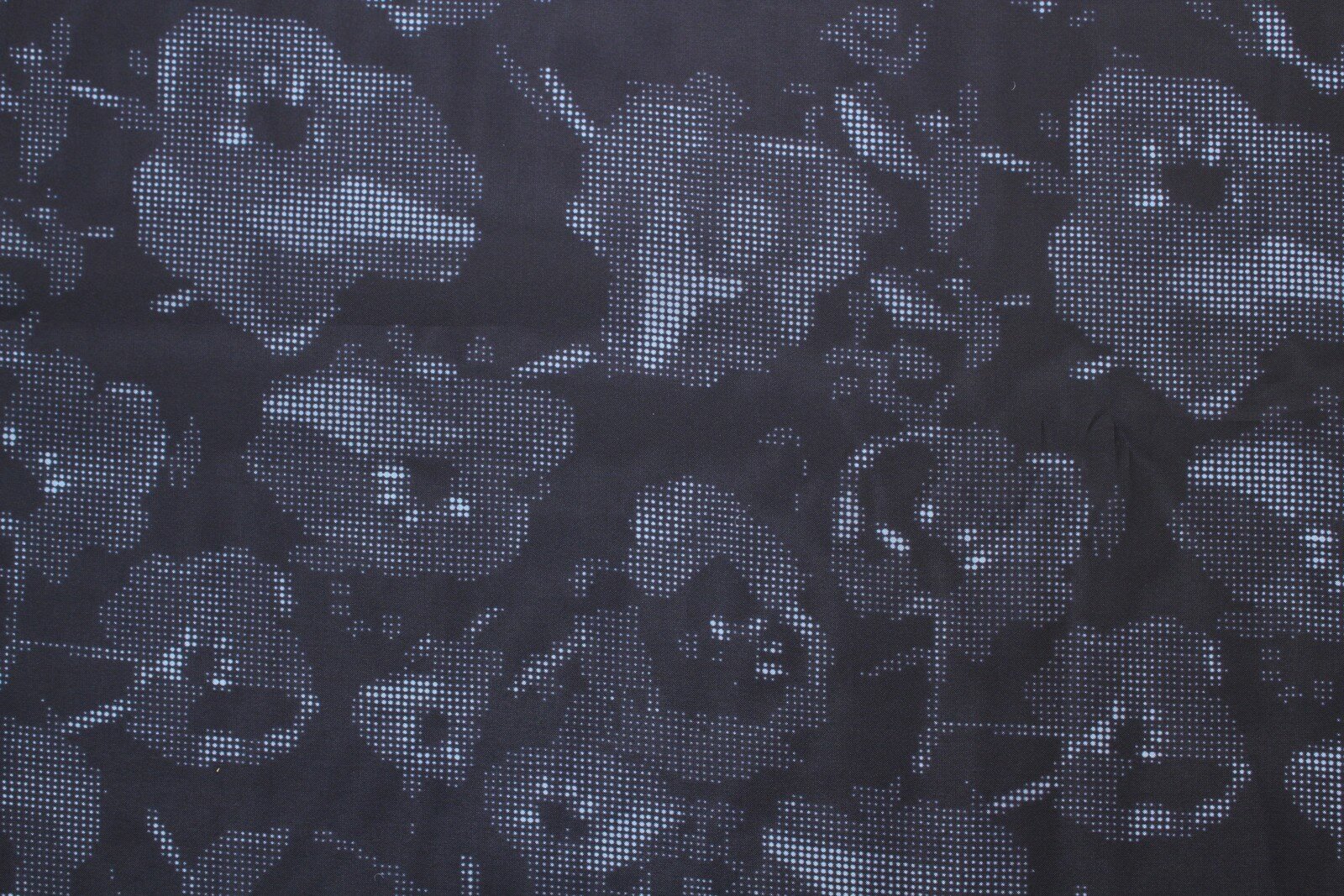 Ткань Купра подкладочная Zegna синий принт на тёмно-синем фоне, ш136см, 0,5 м