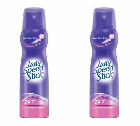 Lady Speed Stick дезодорант-антиперспирант спрей Дыхание свежести, 150 мл, 2 шт