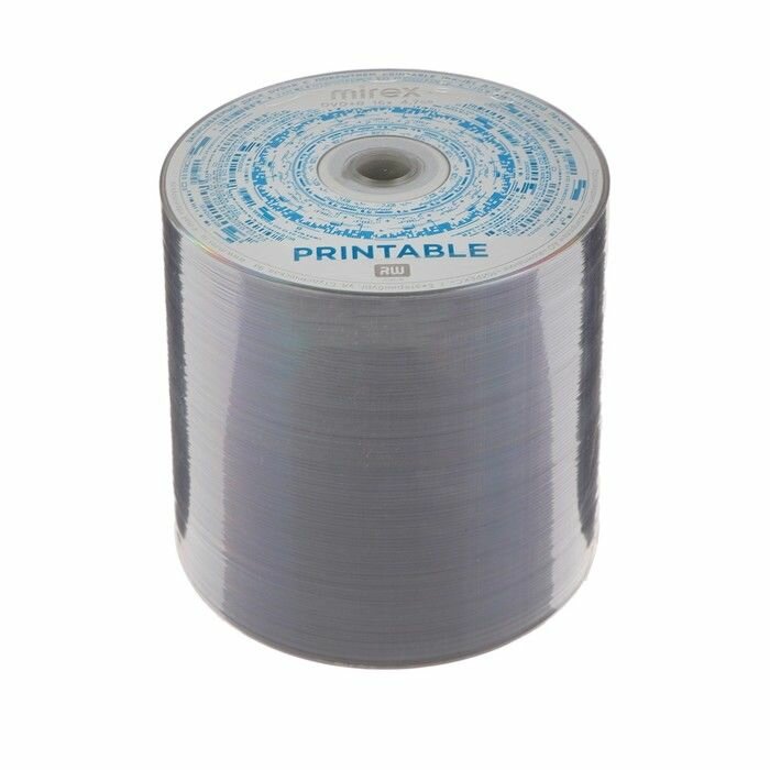 Диск DVD R printable inkjet 100, 16x, 4.7 Гб (100 шт)
