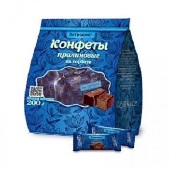 Петродиет пралиновые на сорбите, пакет, 200 г, флоу-пак