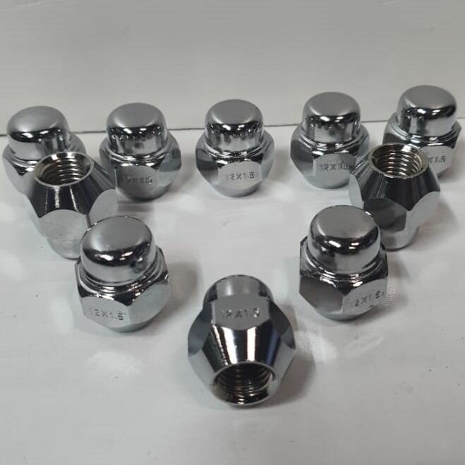 Гайка колёсная 12x1,5x25, конус, под 21 ключ, 10 штук