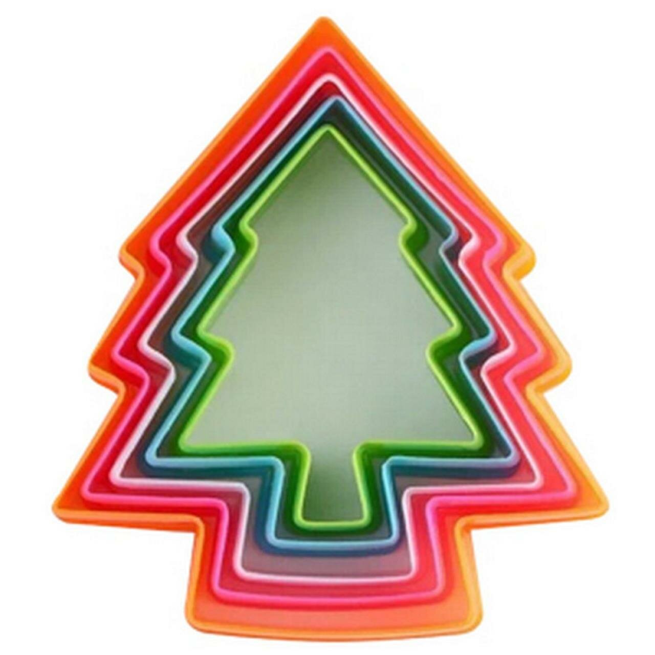 Набор кулинарных форм Мультидом "Елочка", 5 штук, полипропилен, для оформления блюд