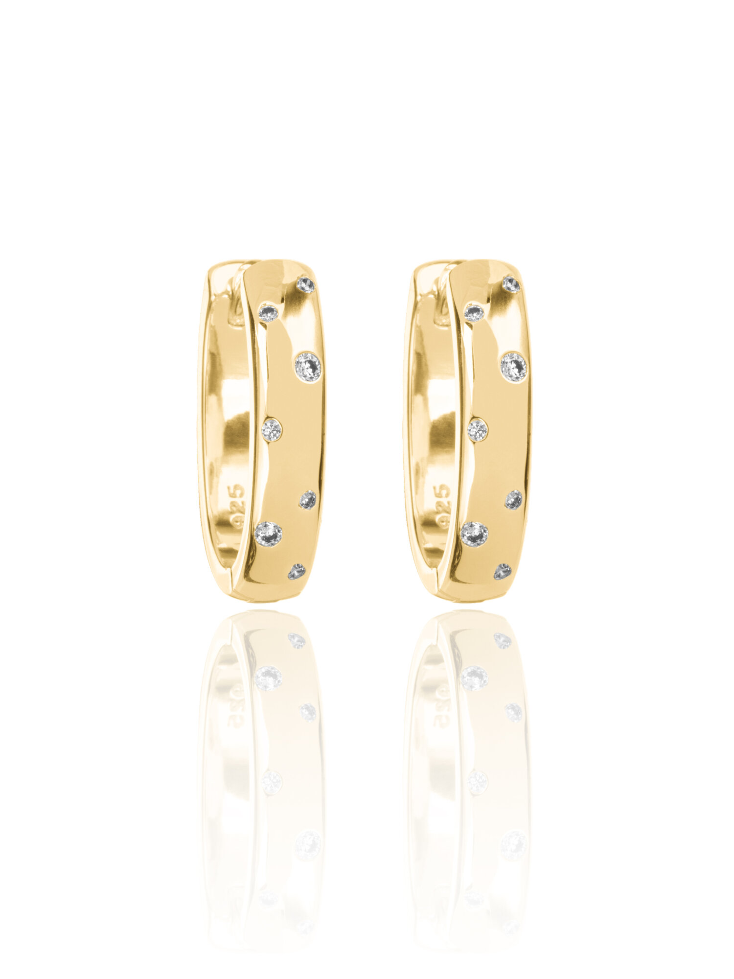 Серьги конго, фианит