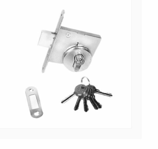 Замок врезной Антал ЗВ1-1 бэксет удаление 55мм с цилиндром 70мм ключ/ключ никель