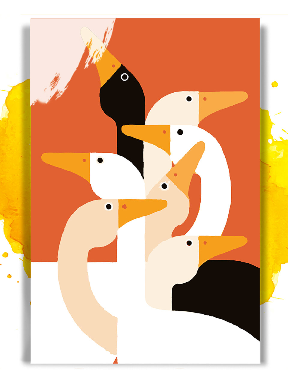 Картина по номерам на холсте Гуси, 40 х 60 см