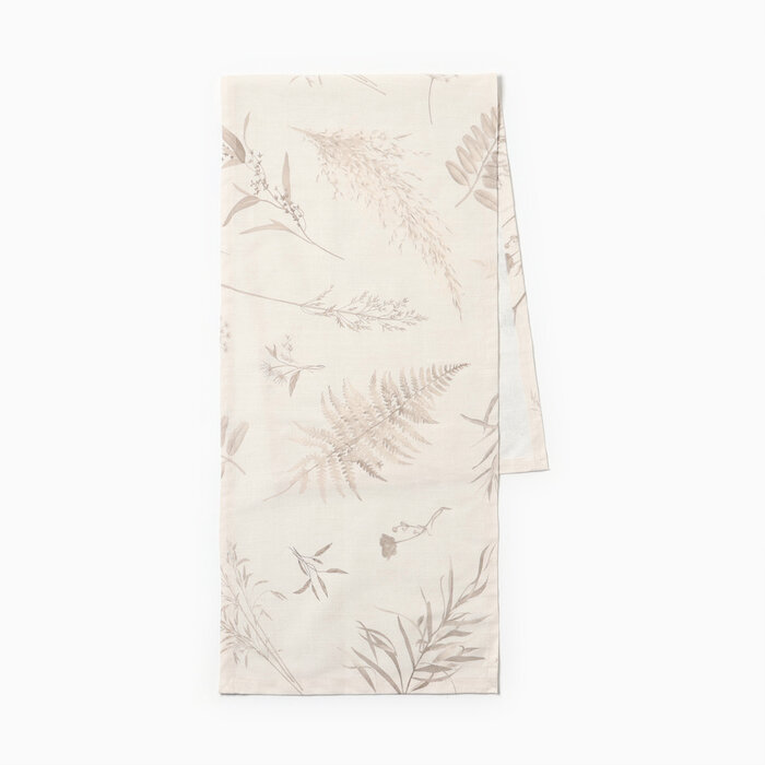 Дорожка на стол Этель Flower herbarium, 40×146 см, 100% хлопок, репс 210 г/м², бежевая