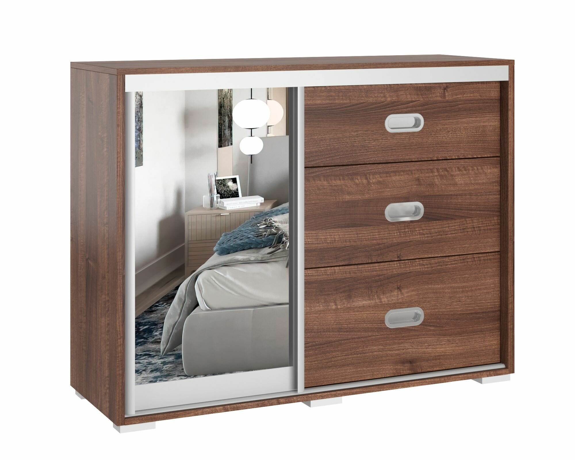 Комод для вещей "Рубин" 110х85х45, орех экко