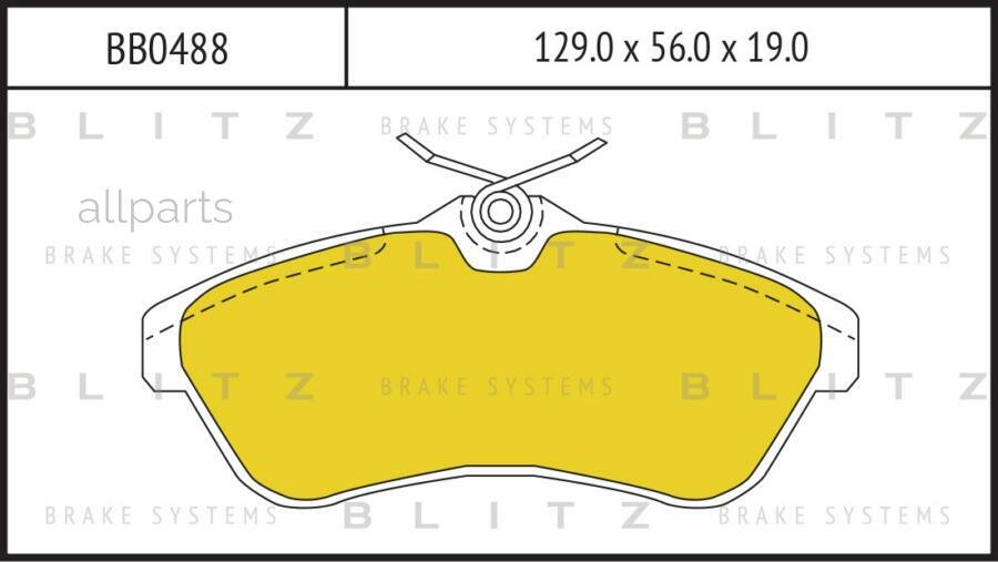 BLITZ BB0488 Колодки тормозные дисковые передние