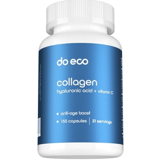 БАД DO Eco Коллаген + Гиалуроновая кмслота + Vitamin C 155 капсул