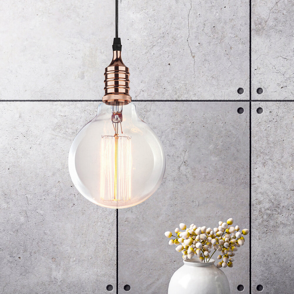 Светильник потолочный подвесной ЭРА PL13 E27-4 RG/ Патрон декоративный подвесной для ламп Е27 / Люстра лофт Е27 50W, 1087 мм