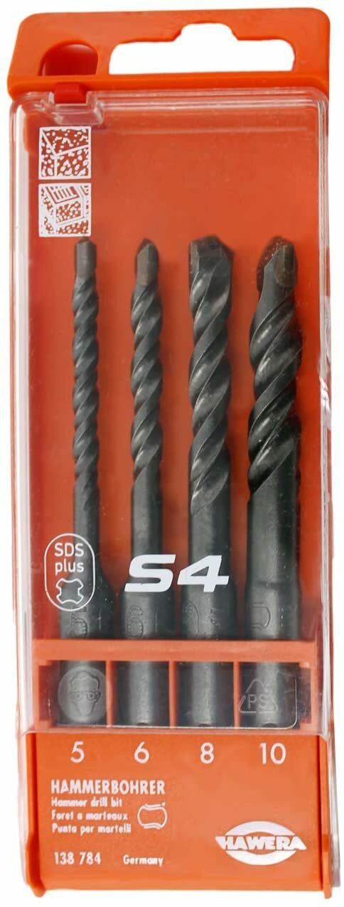 Набор из 4 буров SDS-plus Hawera F00Y138784