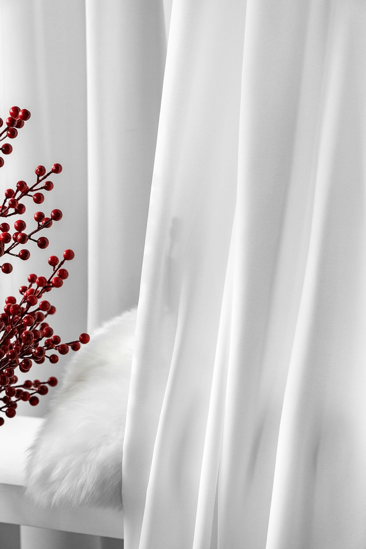 Тюль для комнаты Daily by T "Мия" вуаль с ровной фактурой и матовым эффектом, высота 275 на 300 ширина - 1 шт, белый