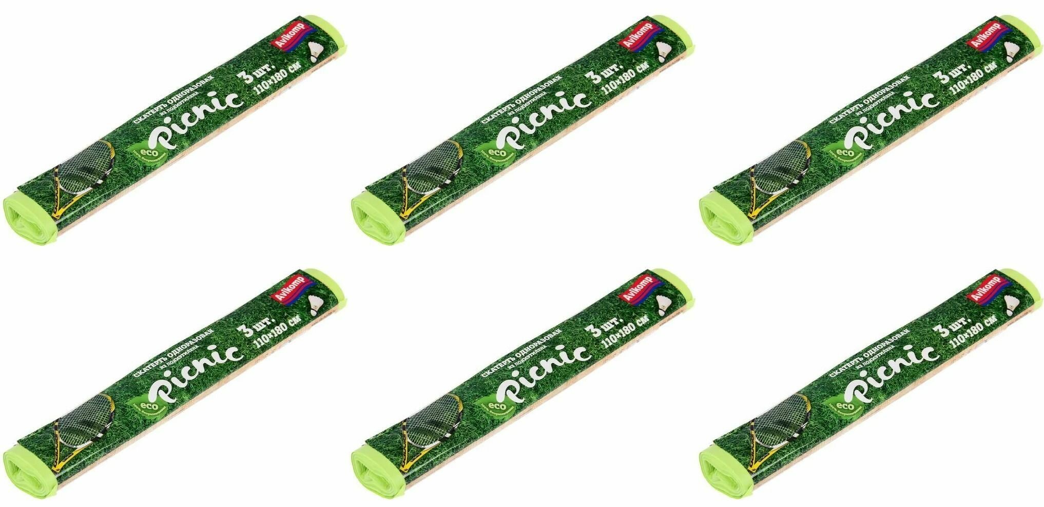 Avikomp Одноразовая скатерть Picnic, 110х180см, 6 уп