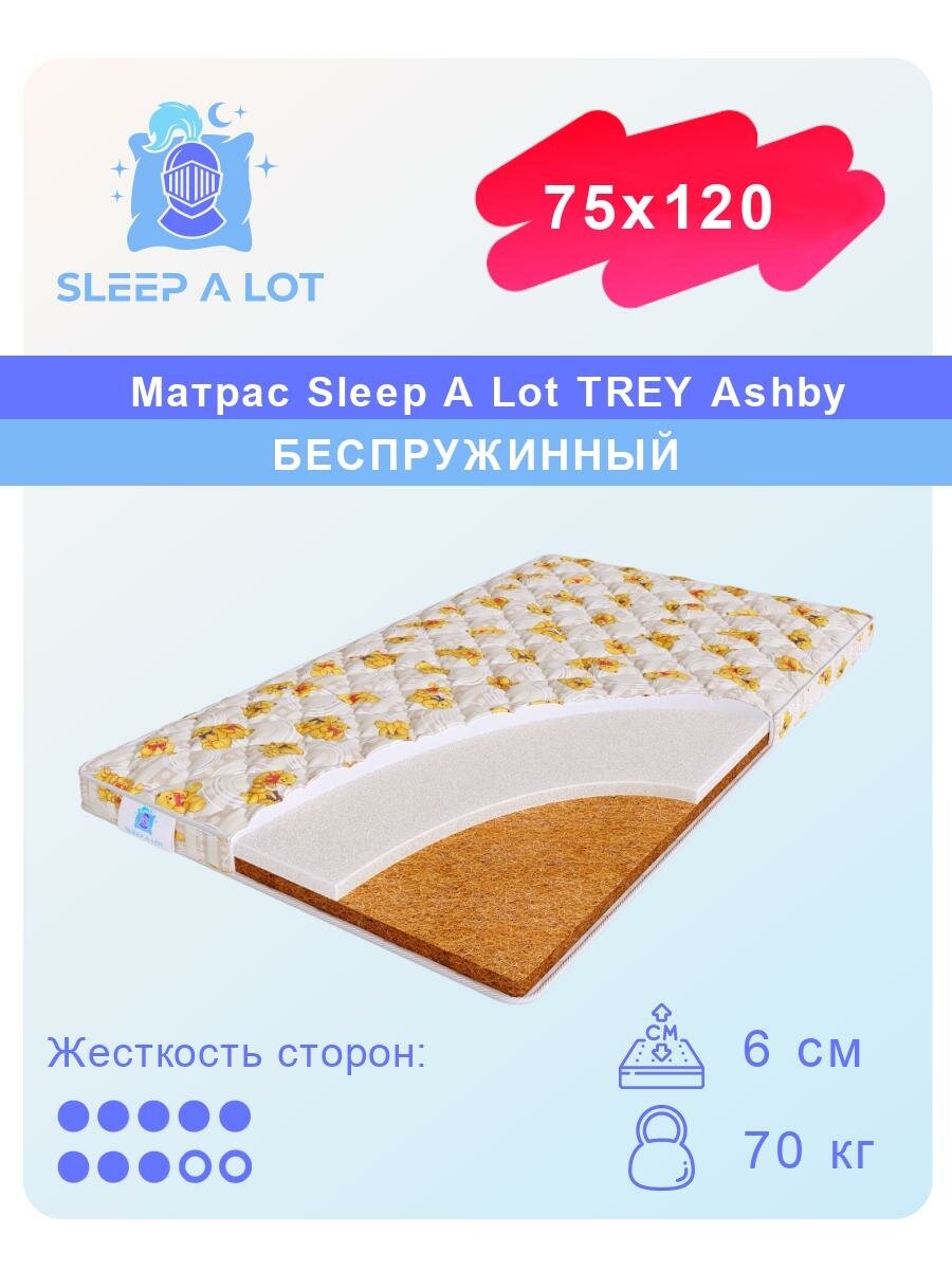 Детский матрас, Ортопедический матрас Sleep A Lot TREY Ashby беспружинный, на кровать 75x120